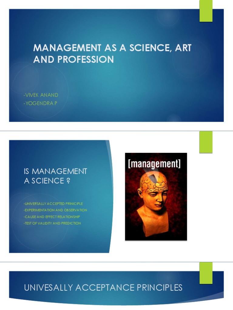 Management As A Science, Art and Profession: - Vivek Anand - Yogendra P ...