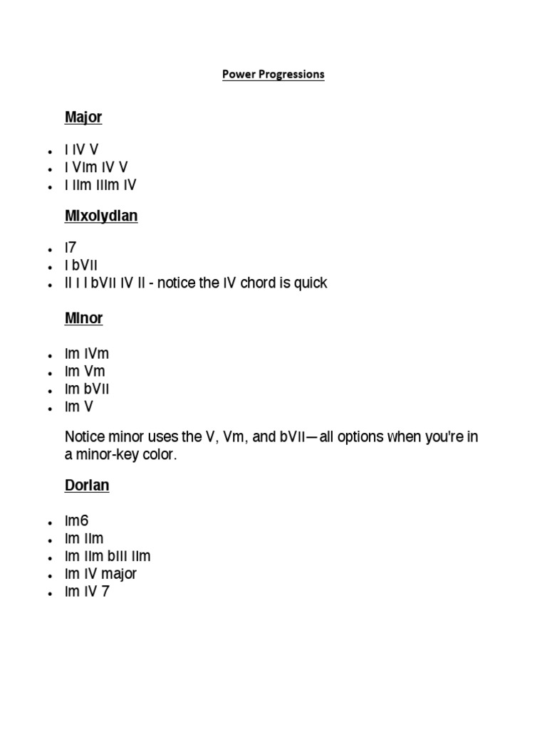 Major: Iivv Ivimivv I Iim Iiim Iv | PDF | Song Structure | Chord (Music)
