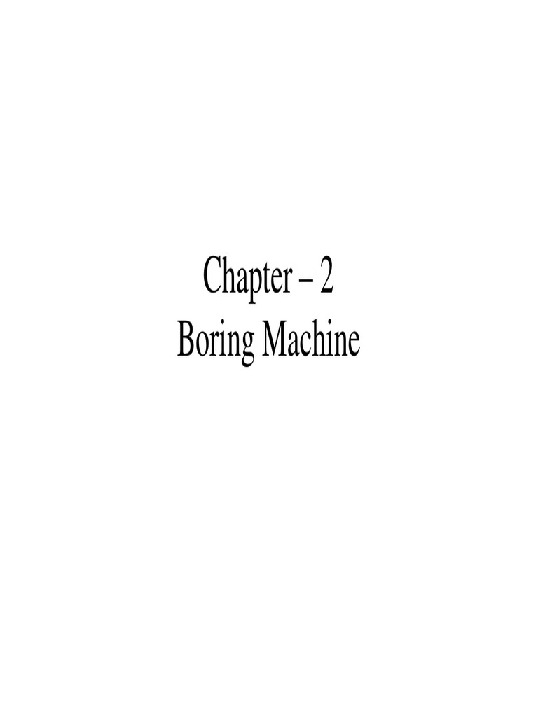 Boring Machine | PDF | Machining | Tools