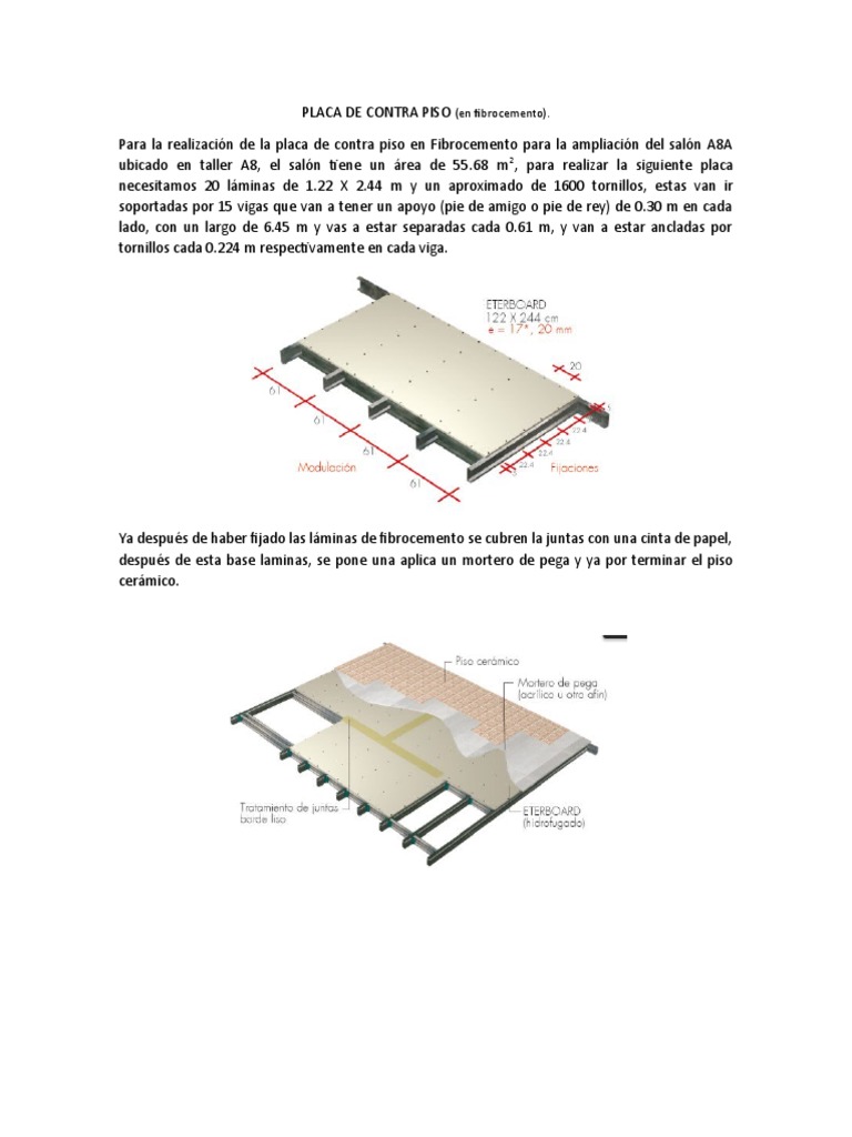 Placa de Contra Piso | PDF | Hogar, jardinería y bricolaje