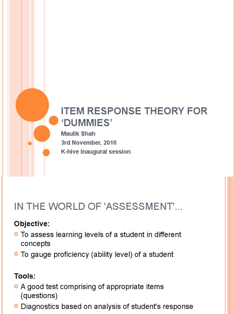 Understanding Item Response Theory | PDF | Cognition | Epistemology