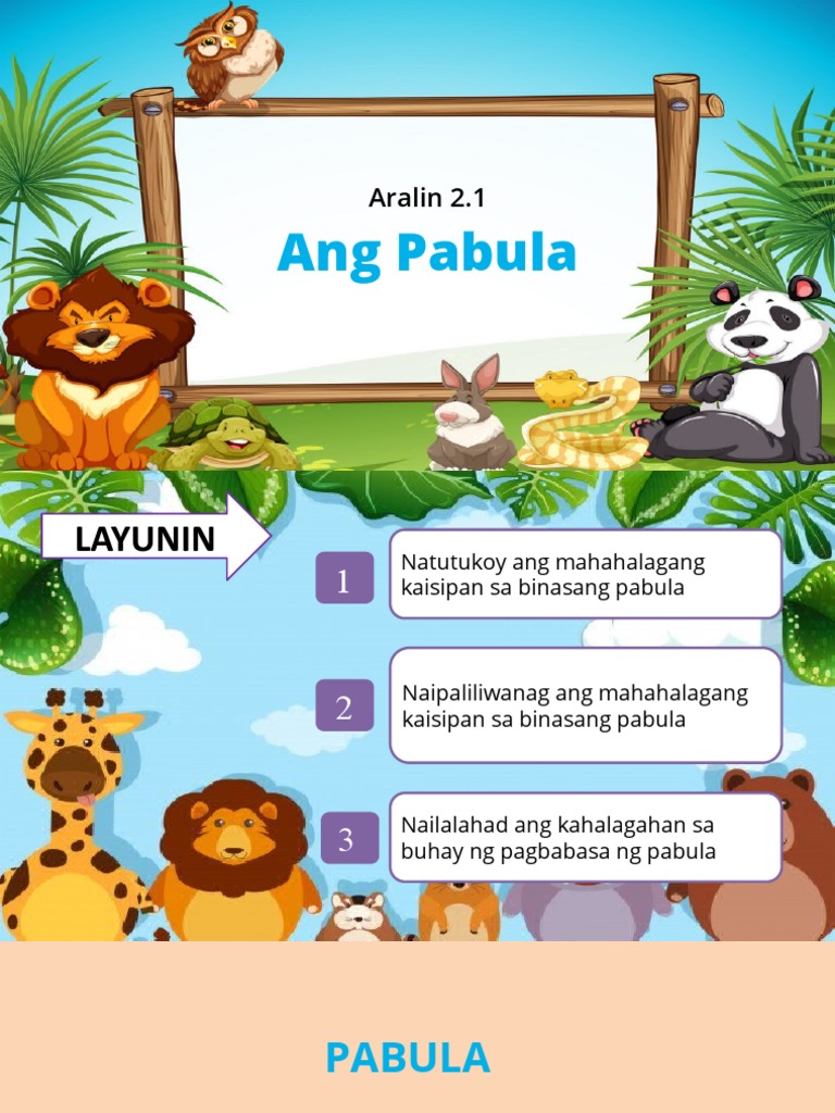 Aralin 2.1 Pabula | PDF