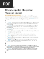 100 Most Commonly Misspelled Words | PDF