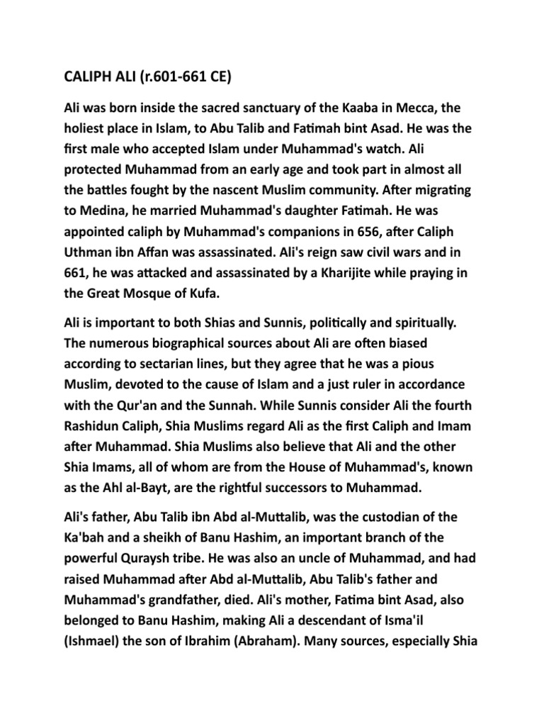 Hazrat Ali | PDF | Ali | Shia Islam