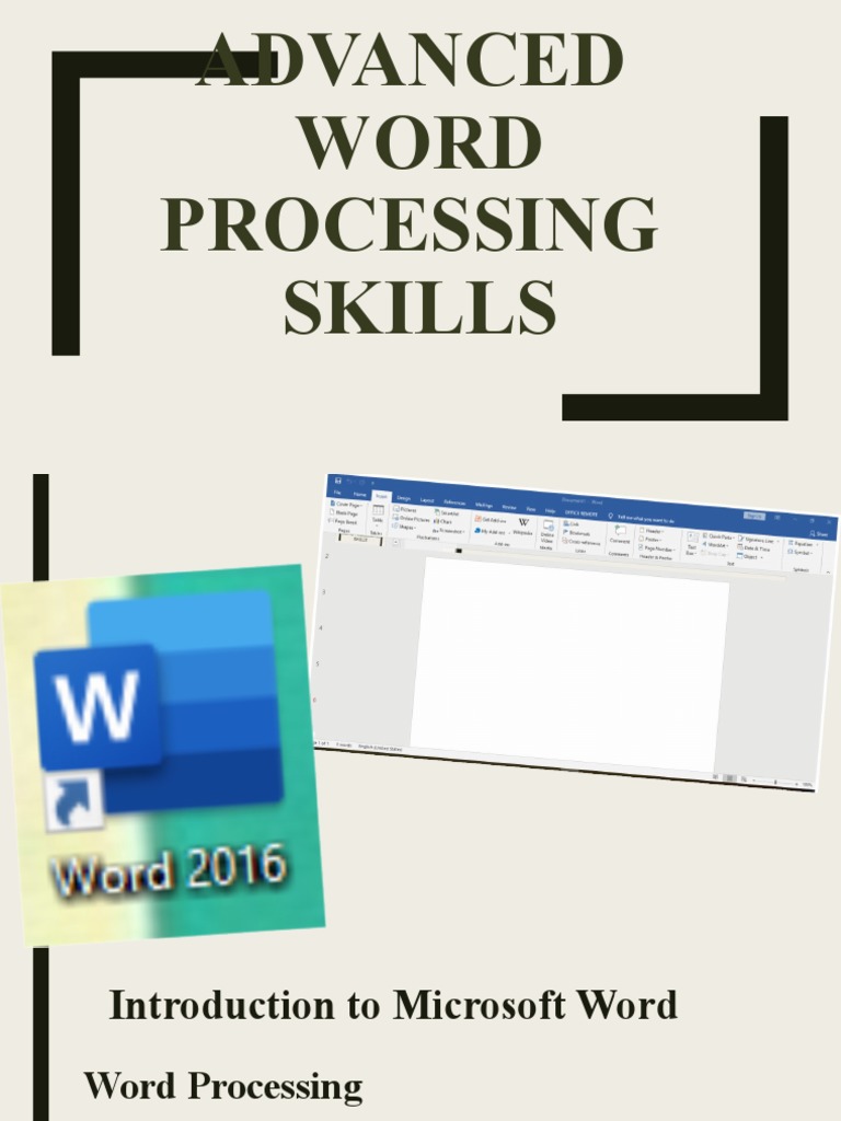 Advance Word Processing Skills | PDF | Word Processor | Microsoft Word