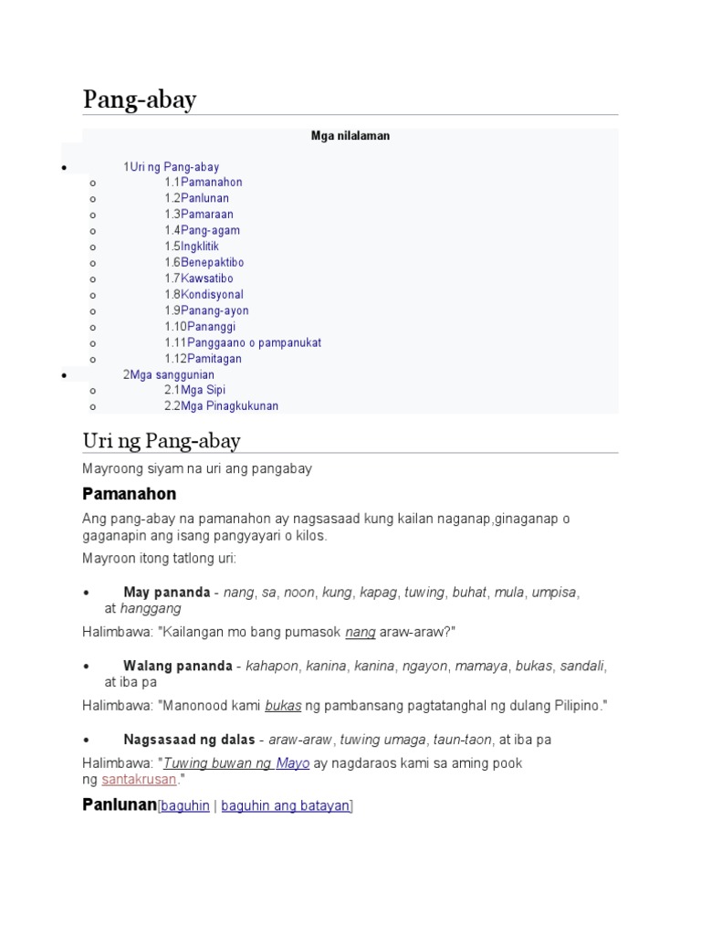 Pang Abay | PDF
