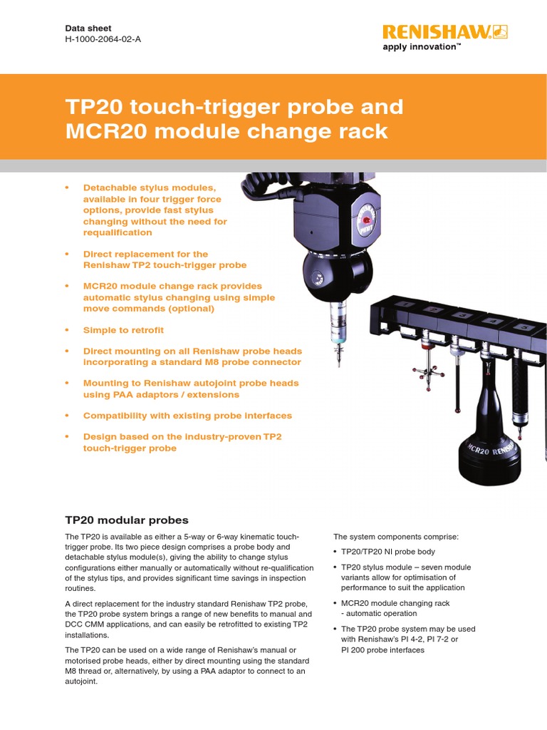 Data Sheet - TP20-MCR20 - EN | PDF | Tools | Equipment
