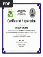 2019 BRIGADA ESKWELA Sample Certificate | PDF