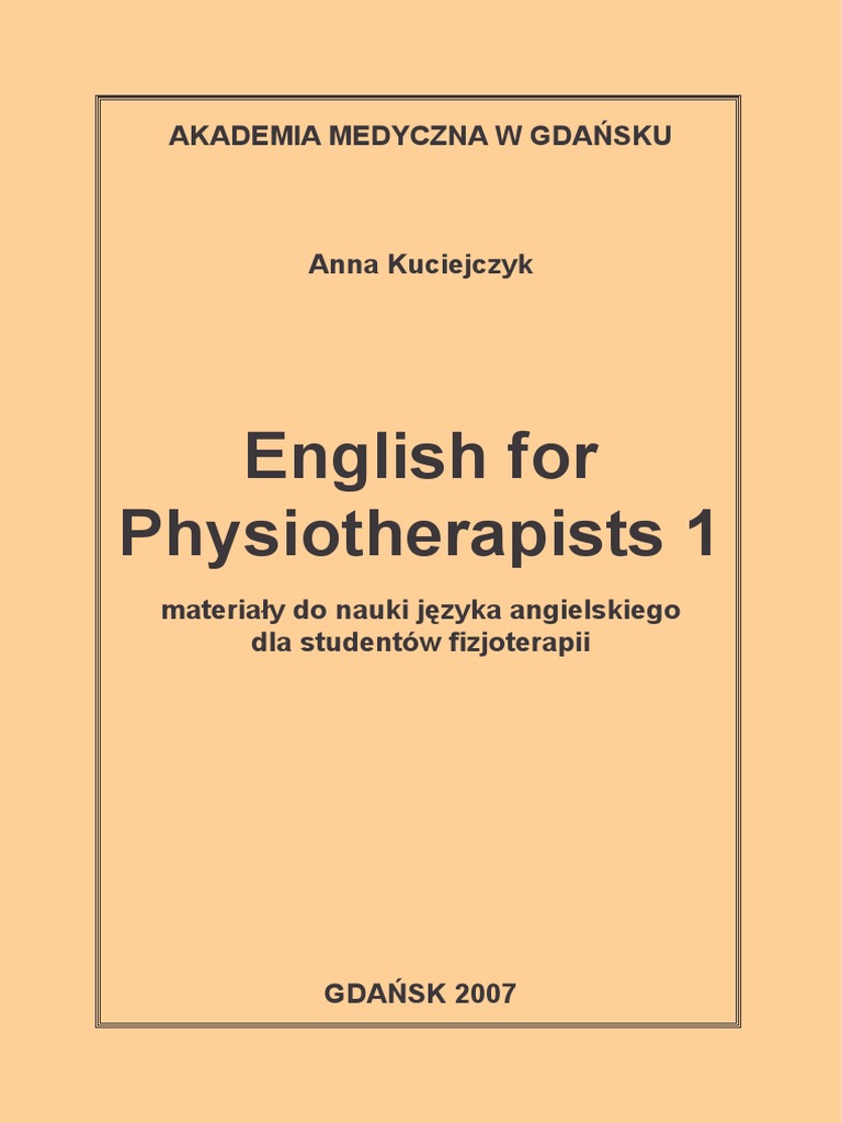 English For Physiotherapists - Angielski Dla Fizjoterapii | PDF ...
