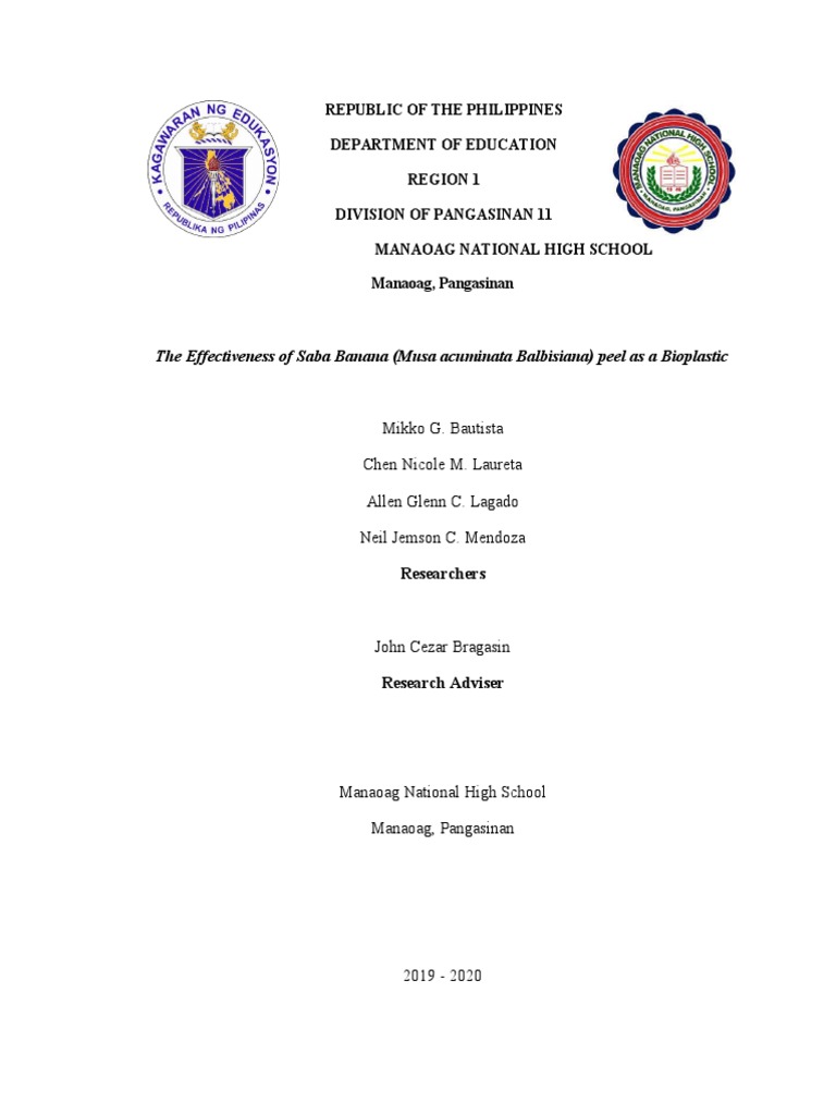 Banana Research | PDF | Biodegradation | Plastic