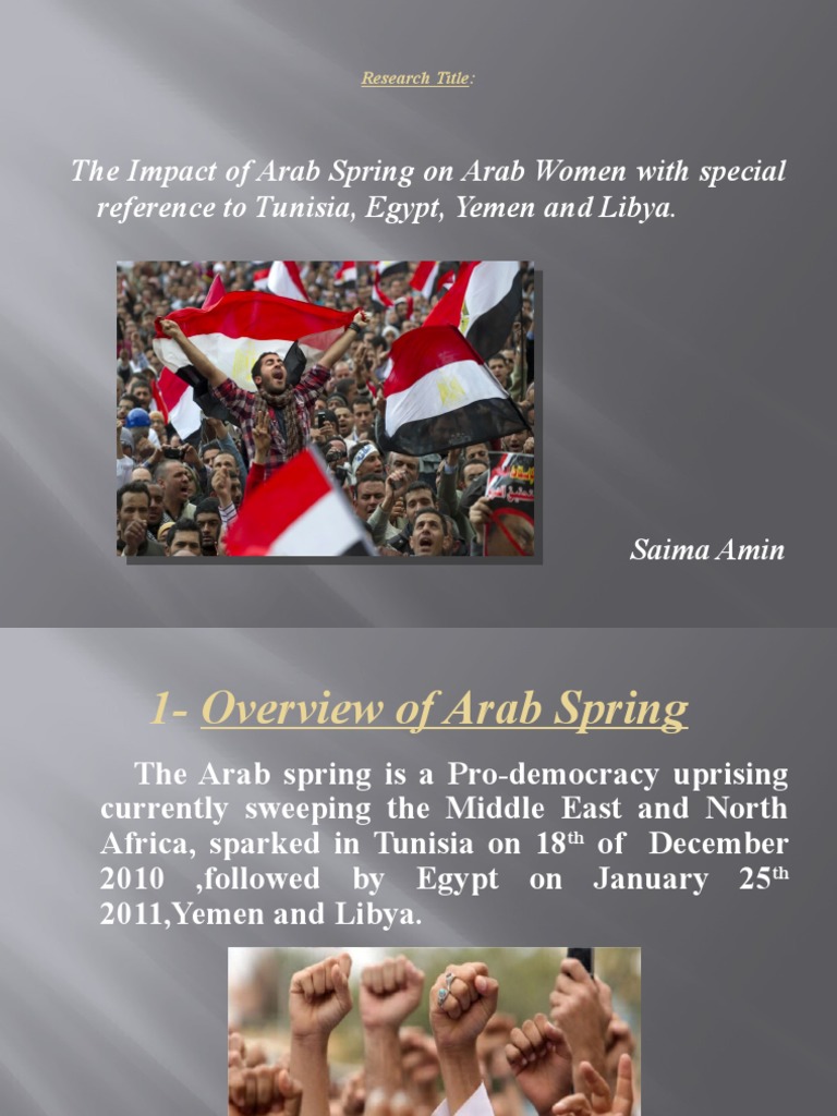 The Impact of Arab Spring On Arab Women With Special Reference To ...