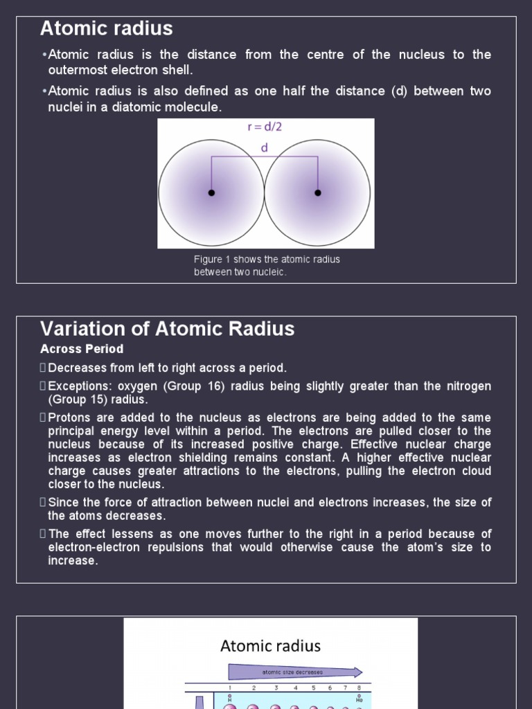 Atomic Radius: Figure 1 Shows The Atomic Radius Between Two Nucleic ...