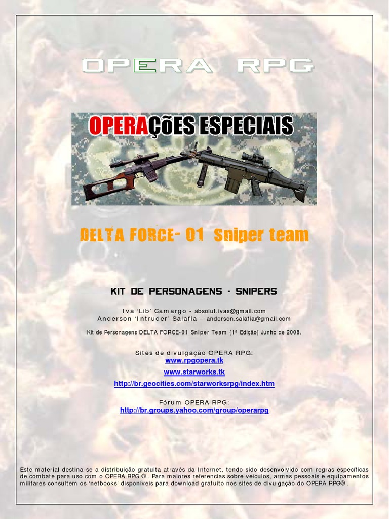 Kit Delta Force-01 Snipers | PDF | Armas de fogo | Rifle