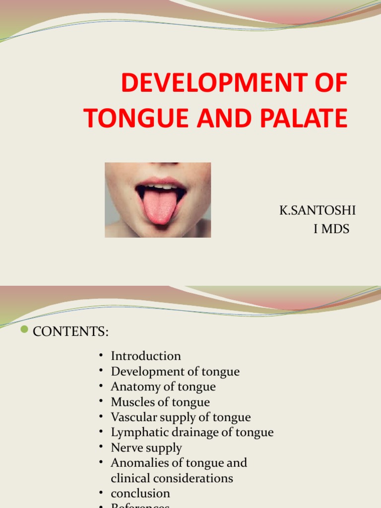 Development of Tongue and Palate | PDF | Tongue | Mouth