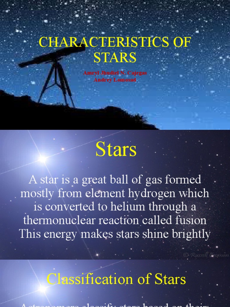Characteristics of Stars | PDF | Apparent Magnitude | Stars