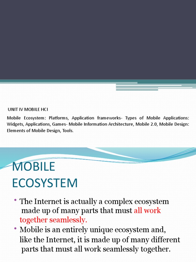 4 HCI Unit IV | PDF | Mobile App | Application Software