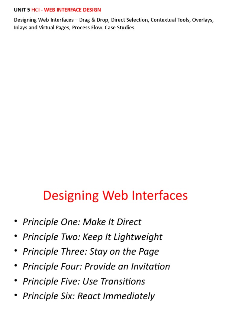 Hci - Web Interface Design | PDF | Menu (Computing) | Icon (Computing)