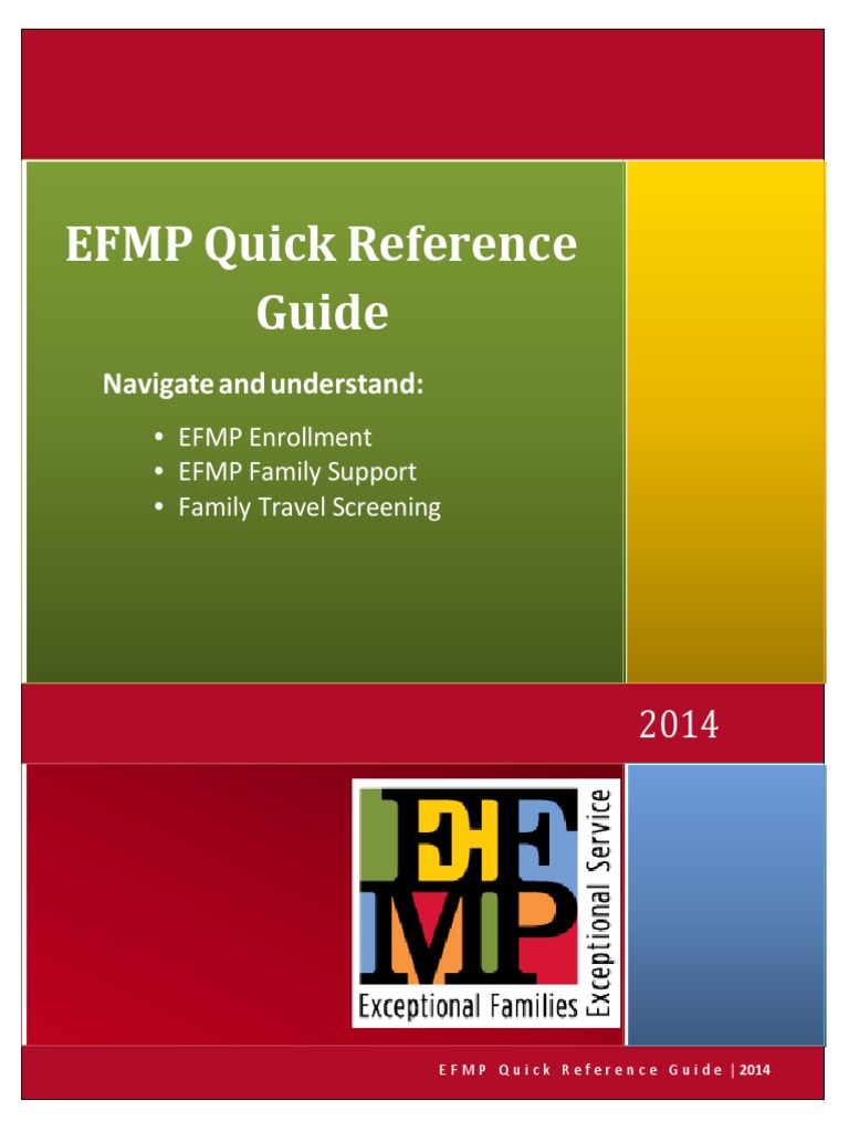 EFMP Quick Reference Guide: Navigate and Understand | PDF | Military Of ...