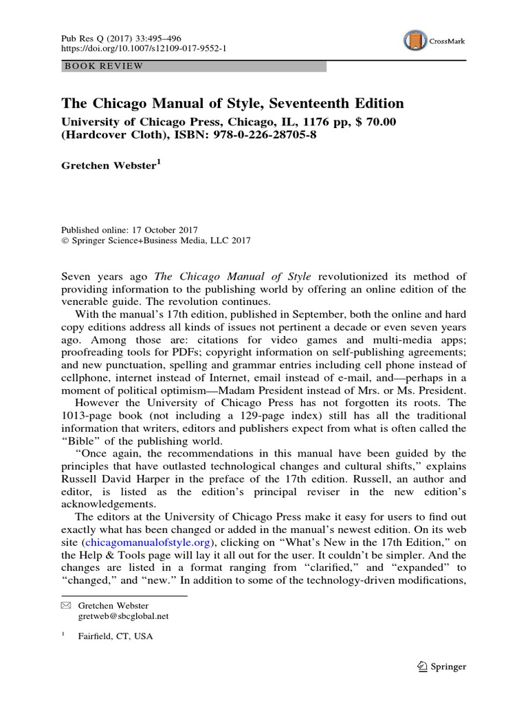The Chicago Manual of Style, Seventeenth Edition | PDF | Written ...
