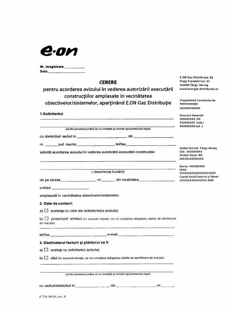 Cerere E-ON Aviz Amplasament PDF | PDF