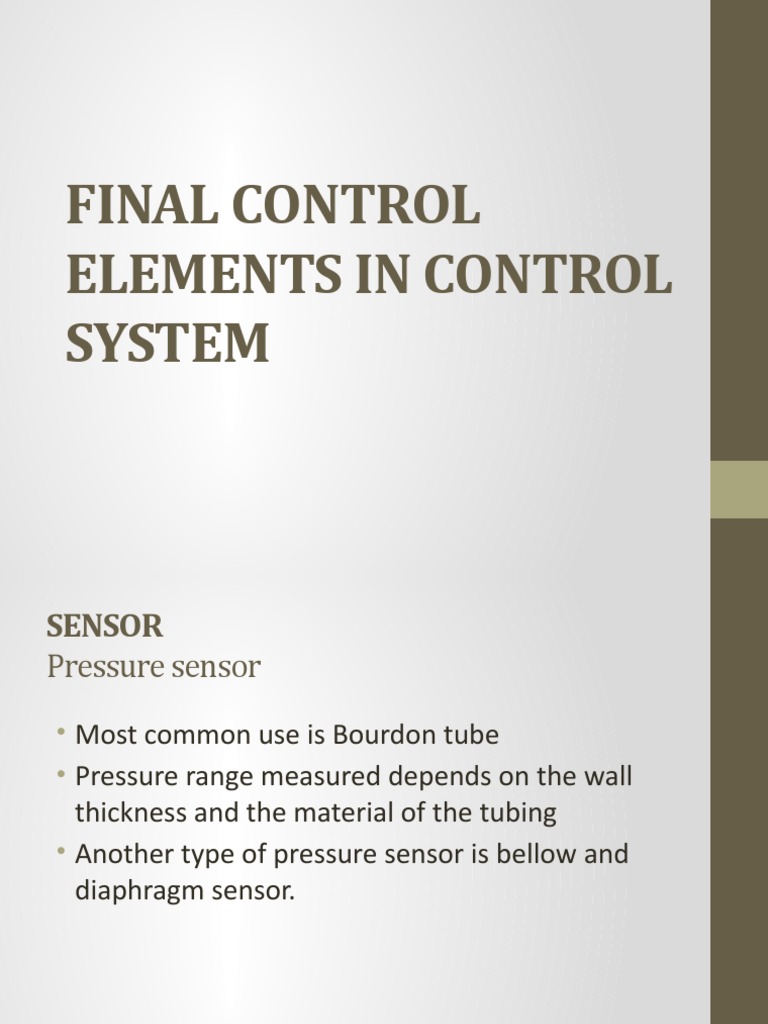 Final Control Elements in Control System | PDF | Pump | Chemical ...