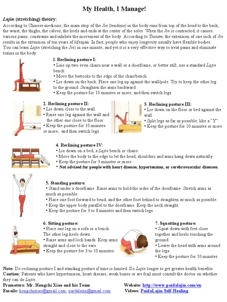 Seven Effective Stretching Postures for Relieving Pain and Improving ...