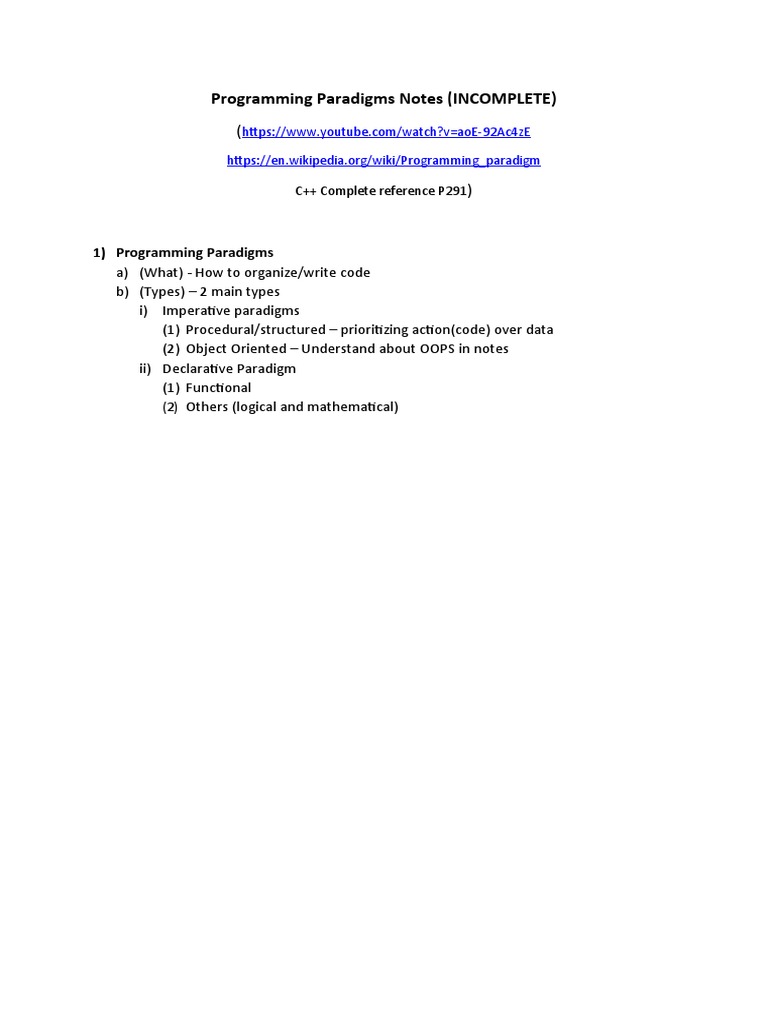 Programming Paradigms | PDF