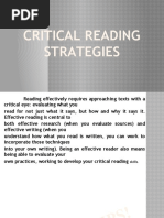 7 Critical Reading Strategies | PDF | Argument | Reading (Process)