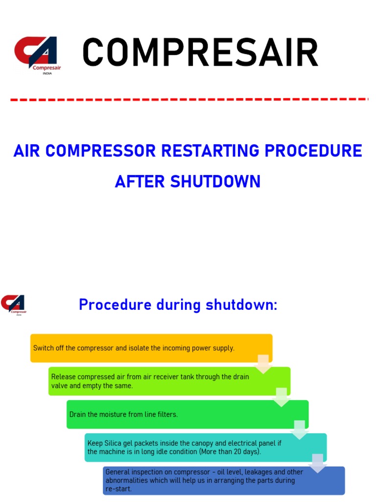 0 Compressor Restarting Procedure | PDF | Switch | Mechanical Engineering