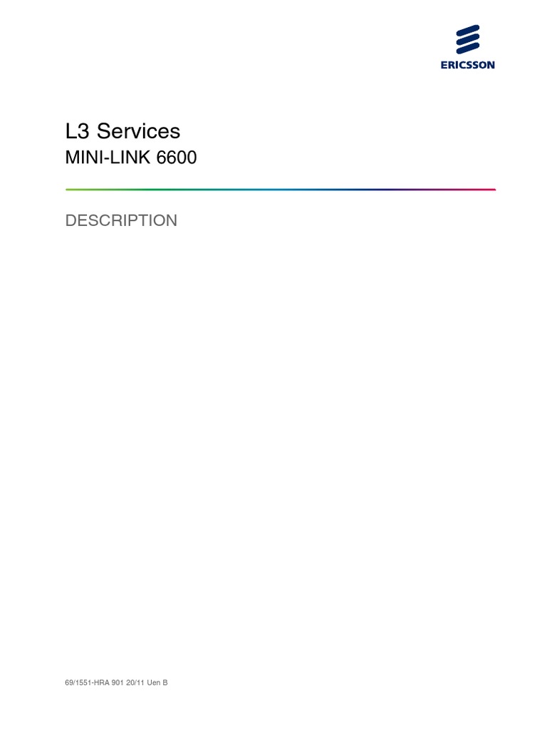 MINI-LINK 6600 L3 Services | PDF | Multiprotocol Label Switching ...