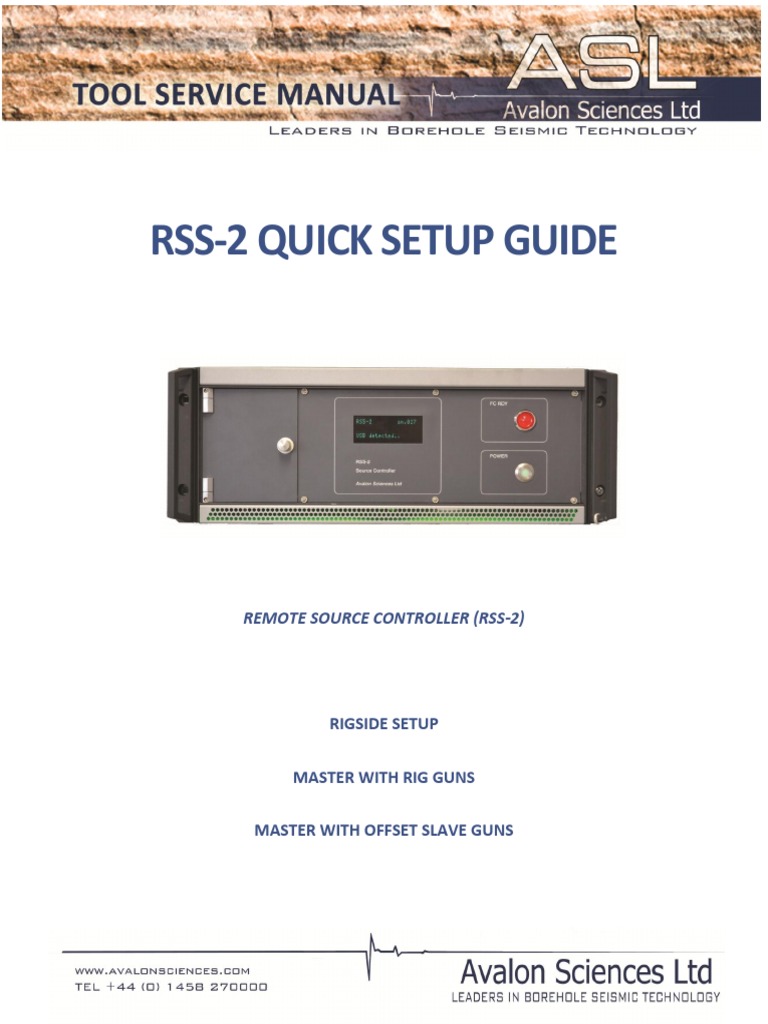 A Quick Setup Guide for Rigside Deployment and Operation of the RSS-2 ...