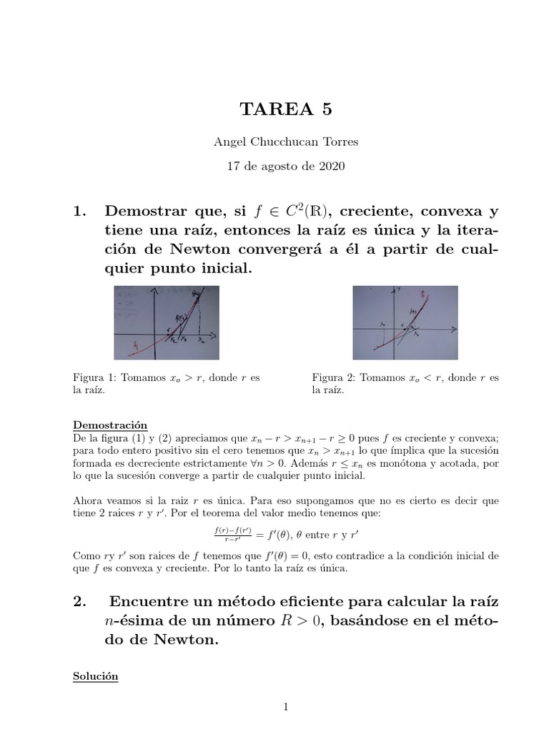 Análisis de convergencia del método de Newton y contracciones mediante funciones matemáticas ...