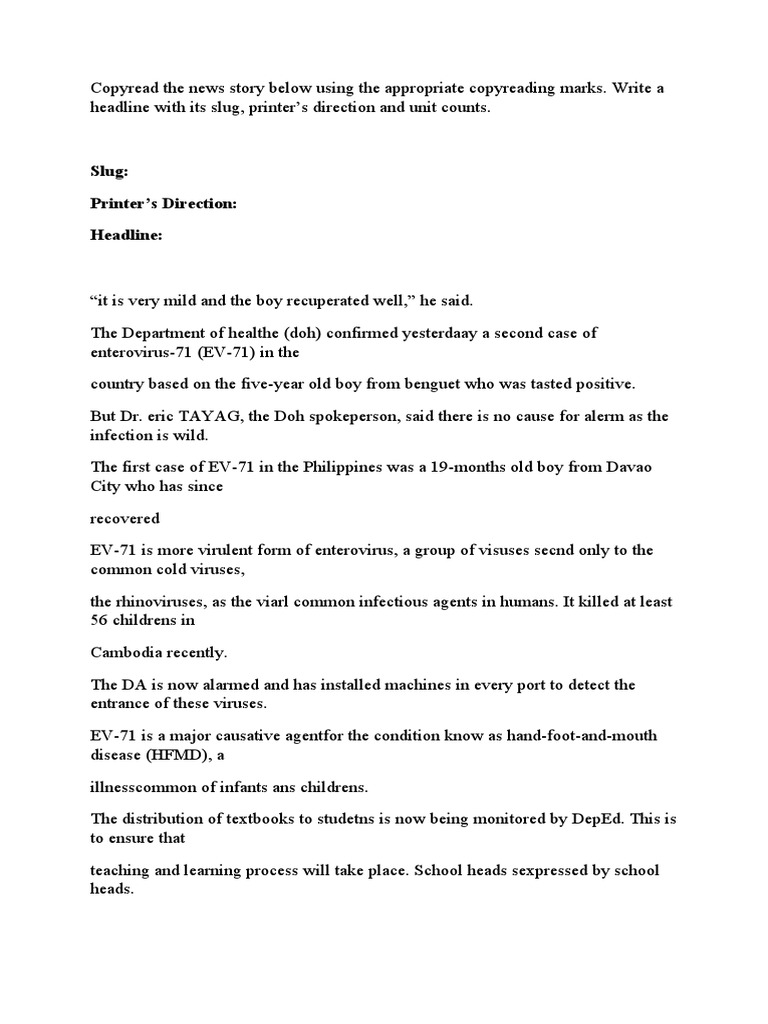 Slug: Printer's Direction: Headline | PDF | Science & Mathematics