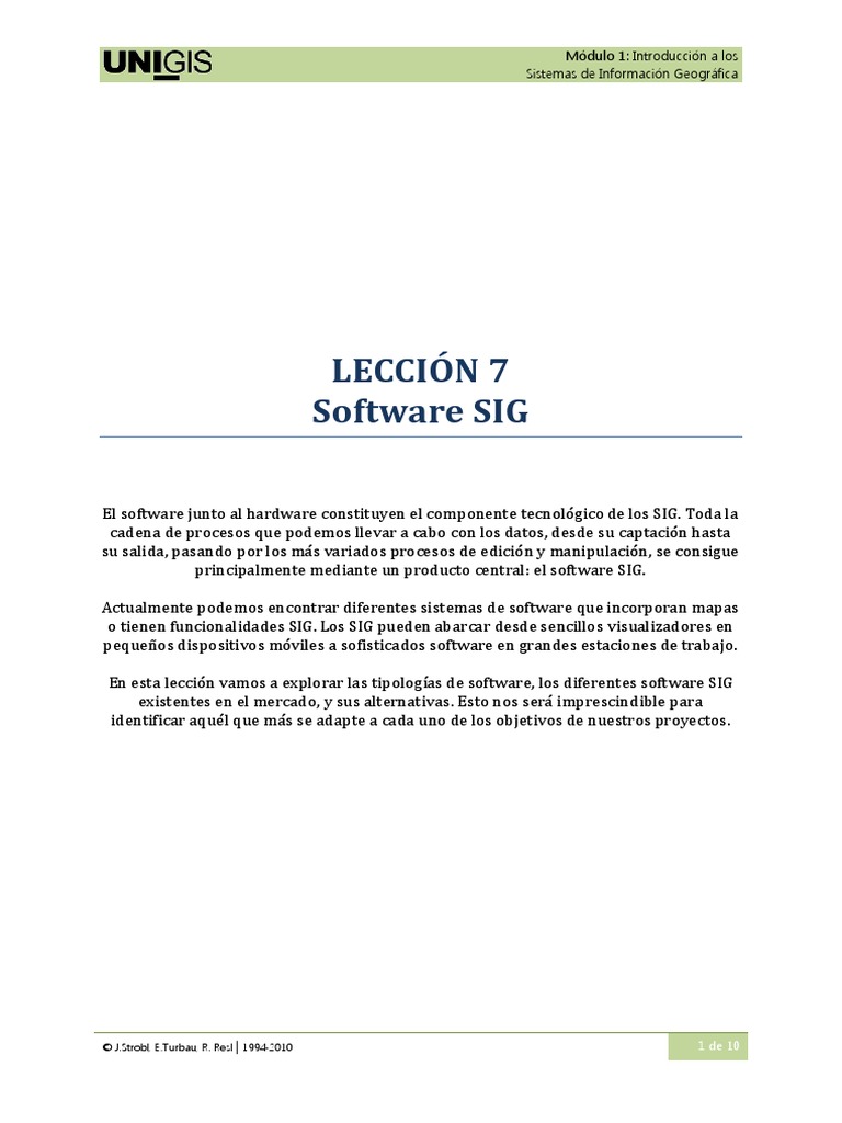 5.software SIG PDF | PDF | Sistema de información geográfica | Software ...