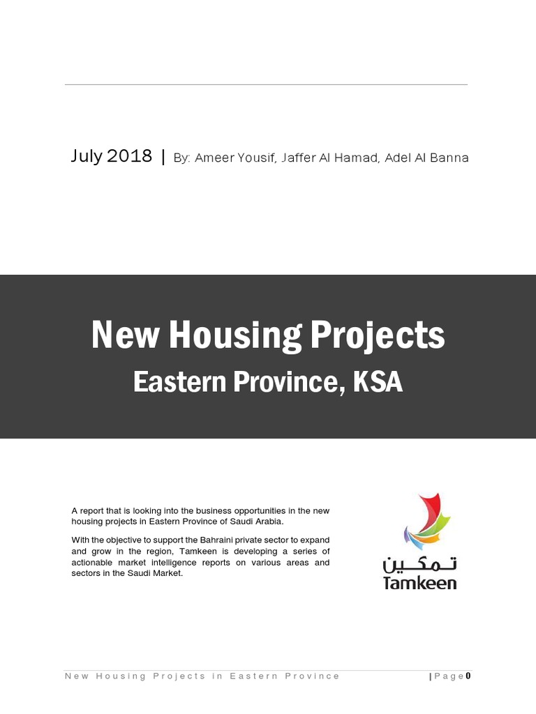 New Housing Projects: Eastern Province, KSA | PDF | Saudi Arabia | Bahrain