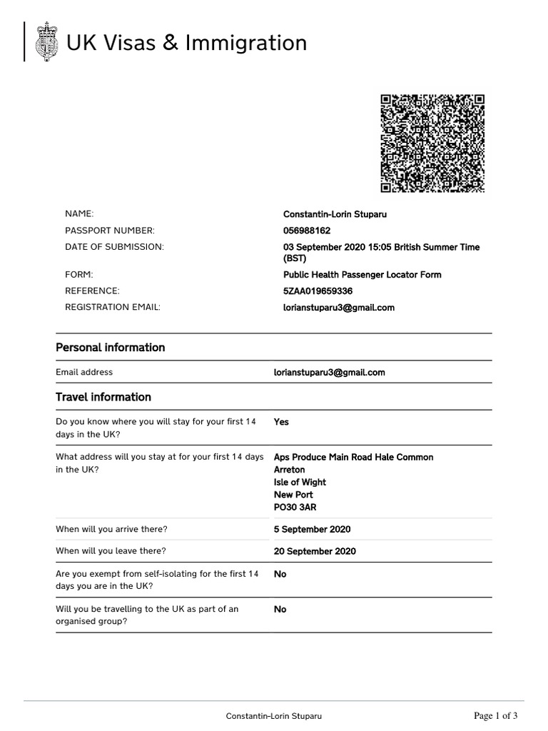 UK Visas & Immigration: Personal Information | PDF | Travel Visa ...