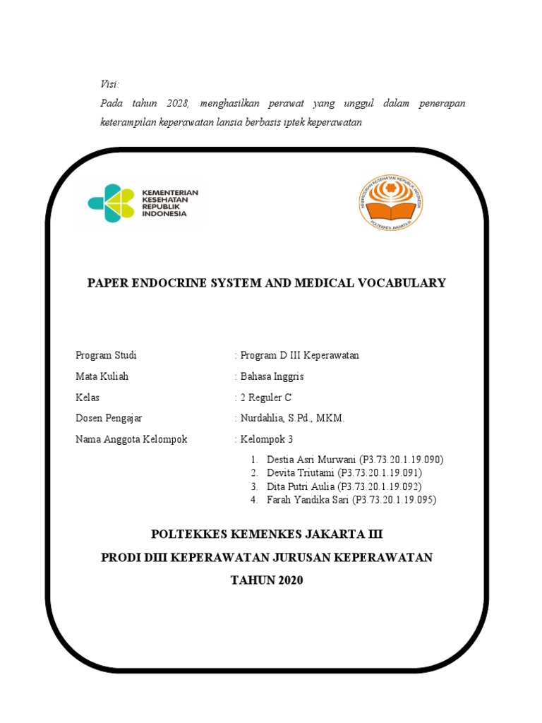 Paper Endocrine System Maam Lia | PDF | Health Professional | Ovary