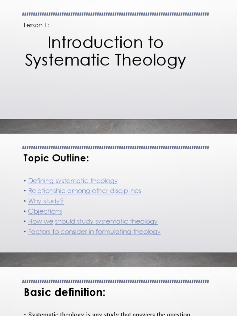 Systematic Theology | PDF | Theology | New Testament