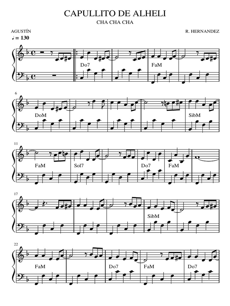 Capullito de Alheli: Cha Cha Cha | PDF