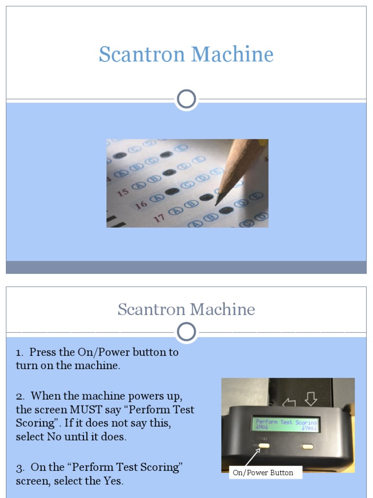 Operating Instructions for Grading Scantron Answer Sheets Using an ...