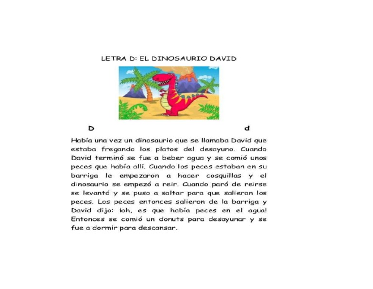 El Dinosaurio David | PDF