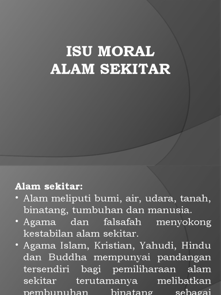 Isu Moral Alam Sekitar | PDF