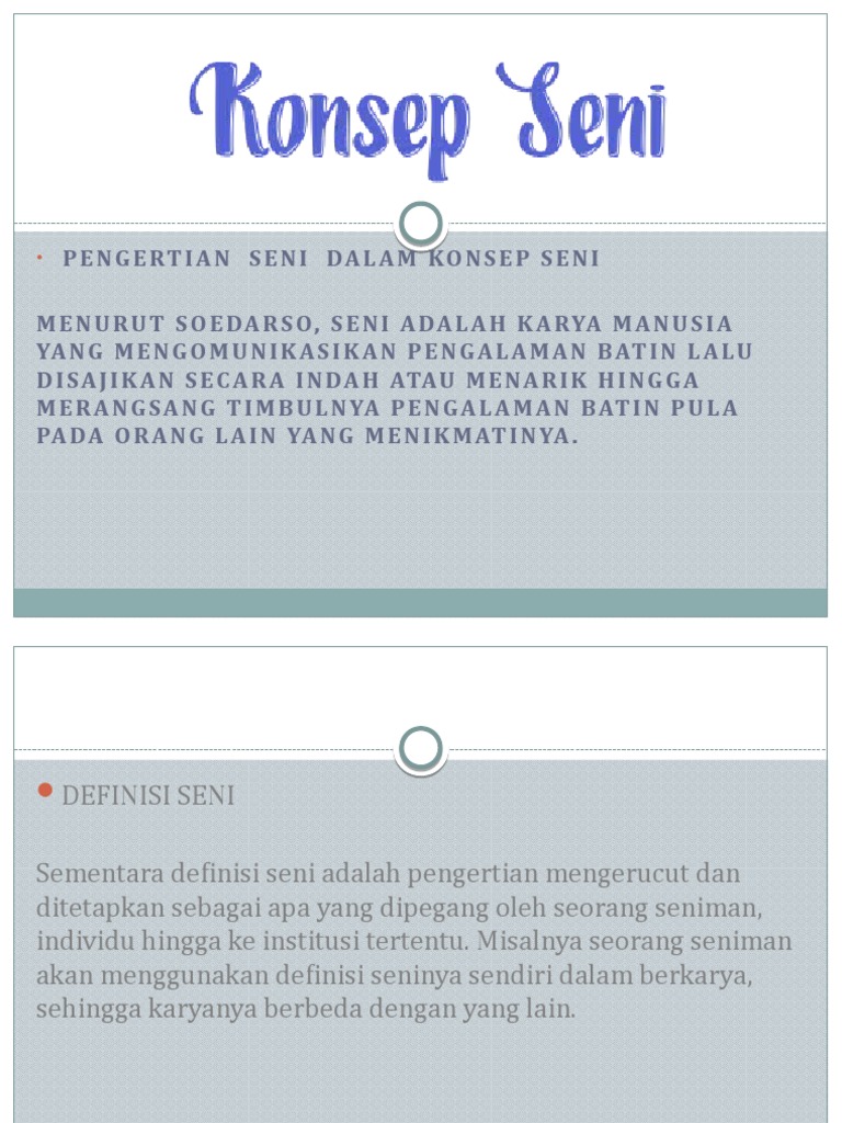 Konsep Seni | PDF | Seni