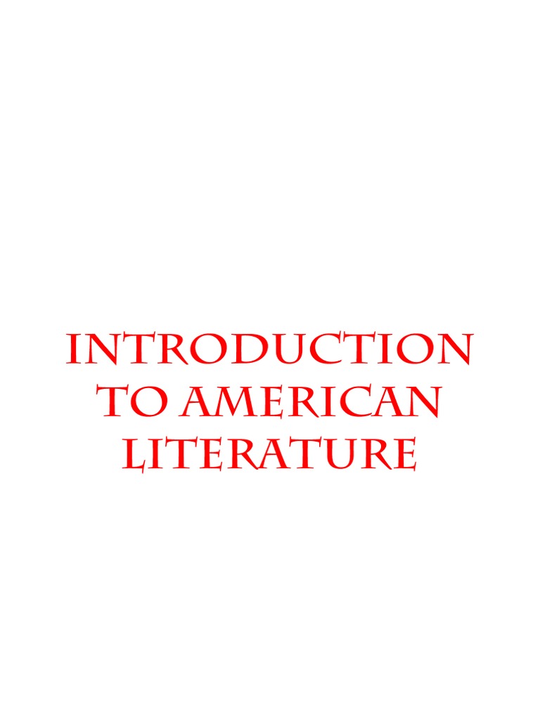 Reader - Introduction To American Literature 2020 PDF | PDF | Nathaniel ...