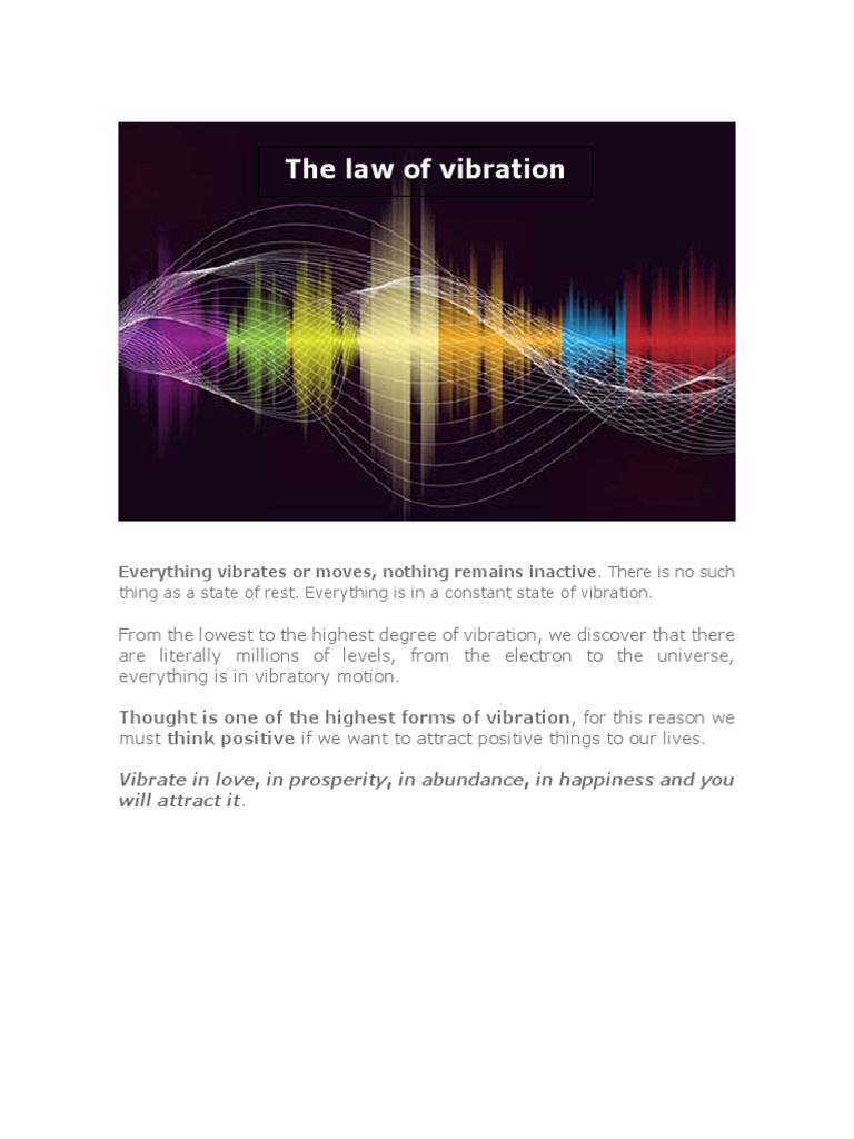 Understanding the Law of Vibration | PDF