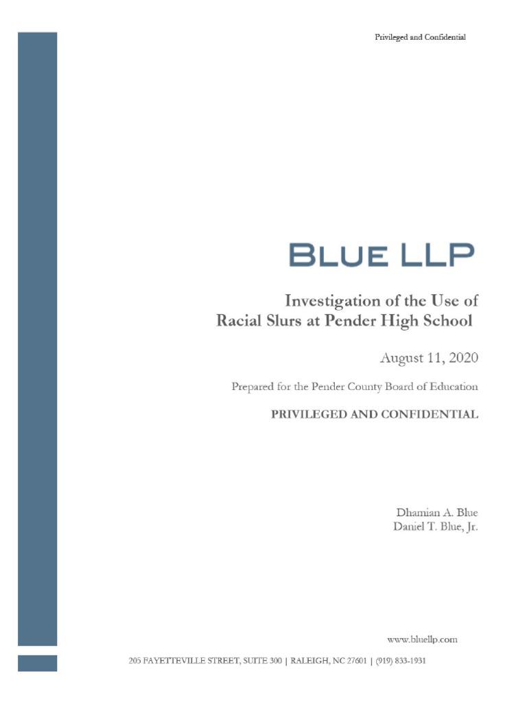 Blue LLP Final Report (Redacted) | PDF | Harassment | Bullying
