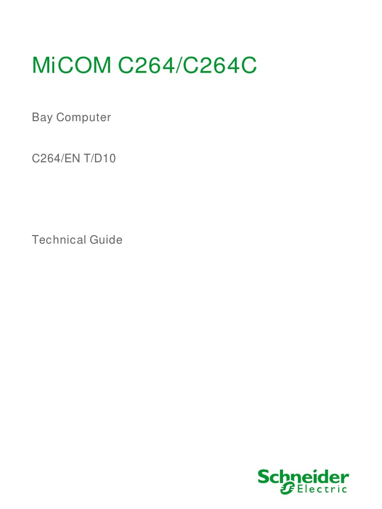 Micom C264/C264C: Bay Computer | PDF | Fuse (Electrical) | Capacitor