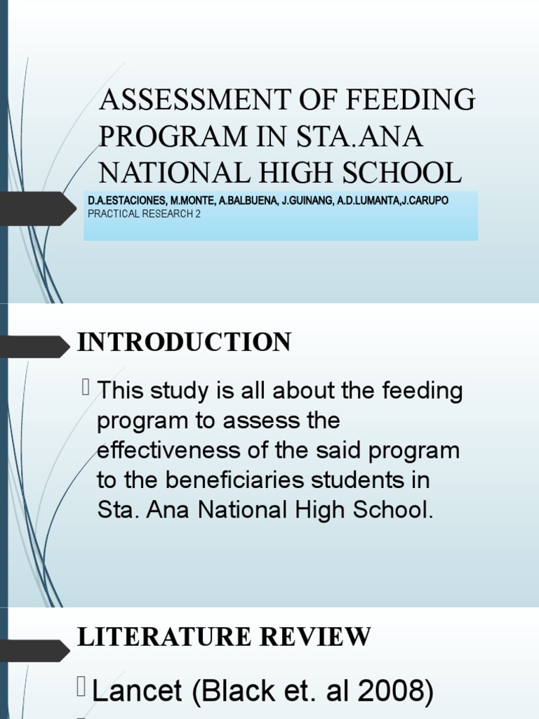 Feeding Program | PDF | Standard Deviation | Mean