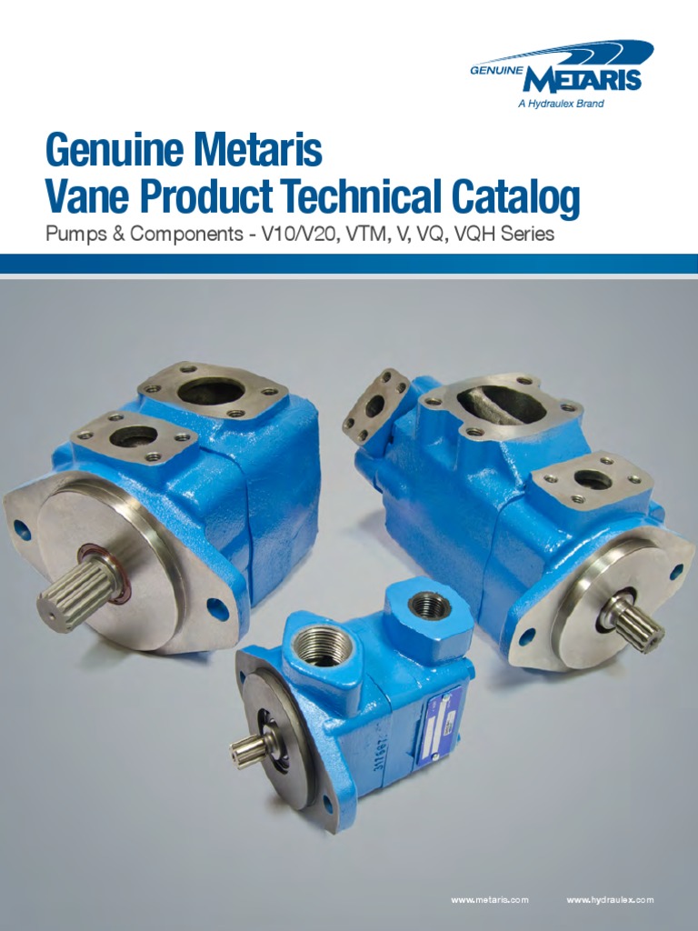 Genuine Metaris Vane Product Technical Catalog: Pumps & Components ...