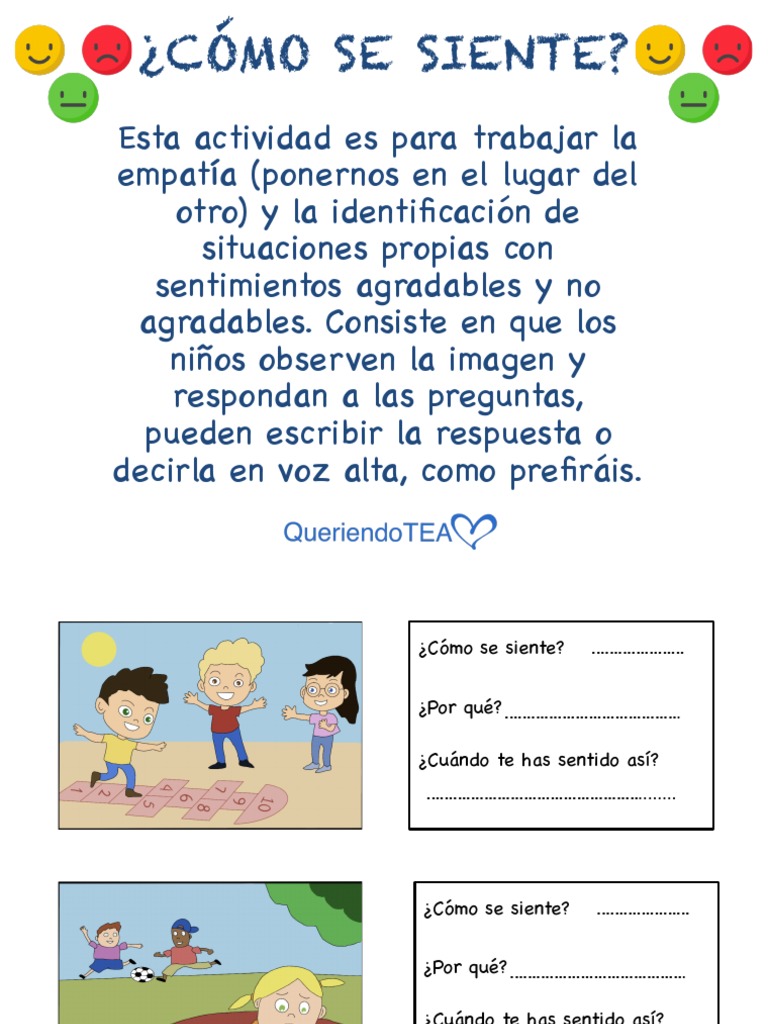 Actividad de Empatía para Niños | PDF | Relaciones personales, crianza ...